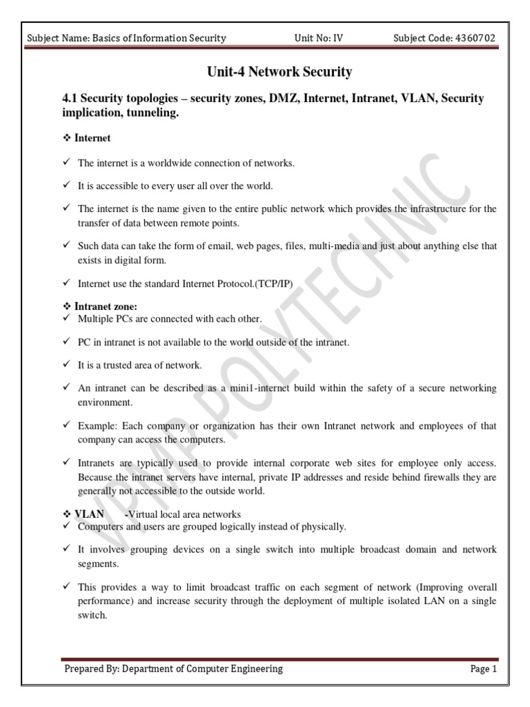 Unit 4 Network Security | PDF | Firewall (Computing) | Computer Network