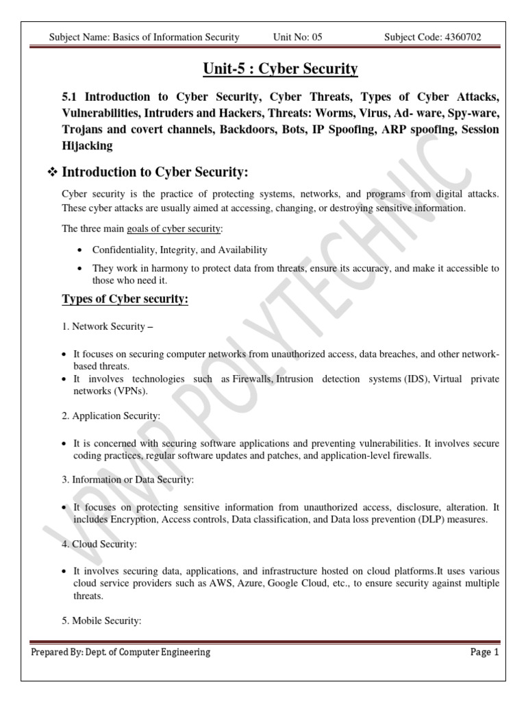Unit5 Cyber Security | Download Free PDF | Phishing | Computer Security