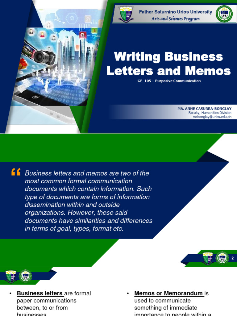 Writing Business Letters and Memos | PDF | Memorandum | Communication
