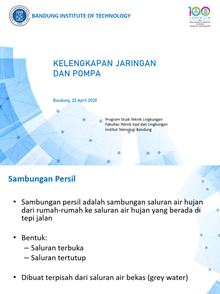 Rancangan Jaringan Drainase dan Inlet | PDF