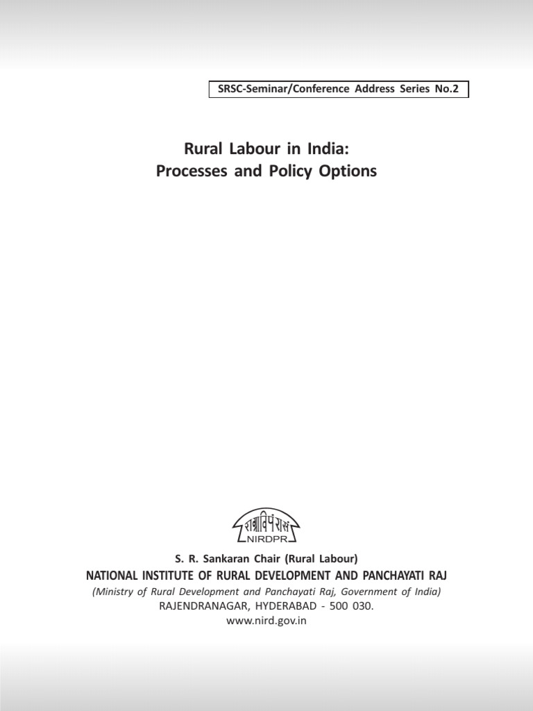 S. Mahendra Dev-Changes in Rural labour market and non farm sector | PDF | Economic Growth ...
