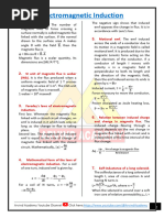 Electromagnetic Induction Formula Sheet | PDF