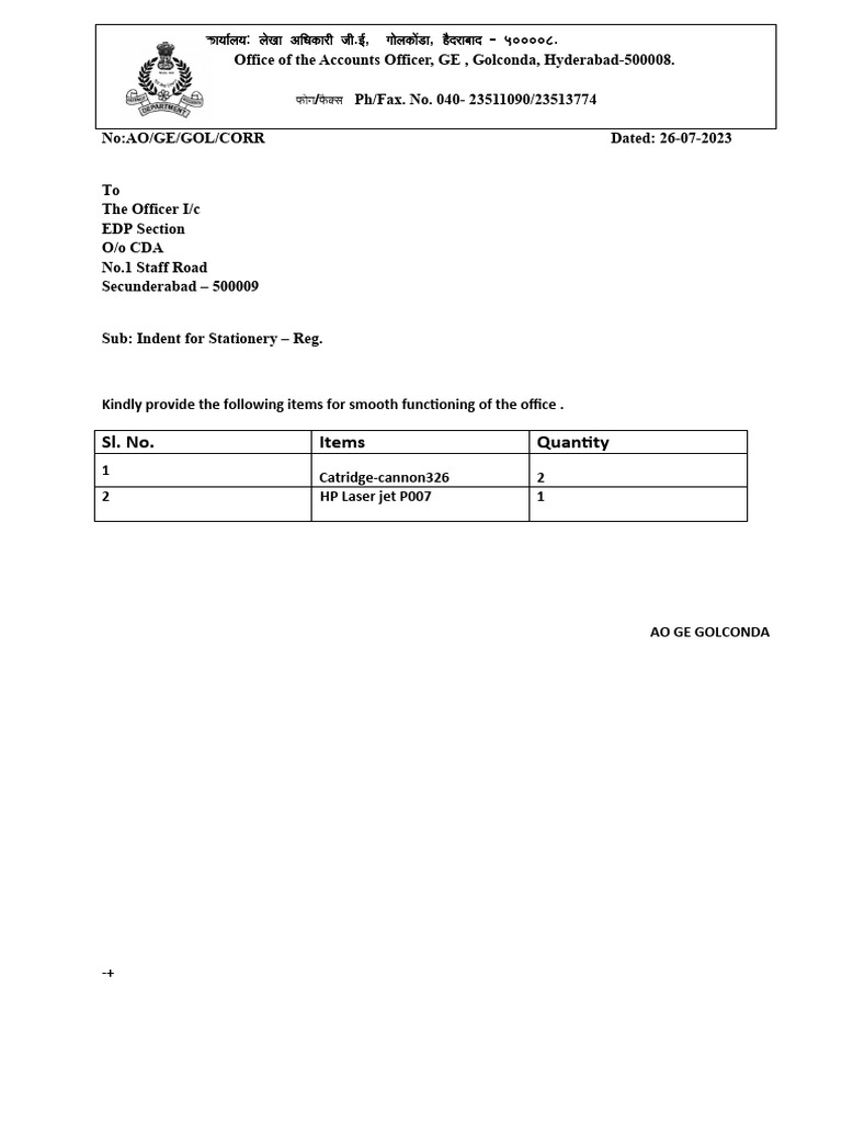 Stationery Indent Requests 2023-2024 | PDF | Writing Implements ...