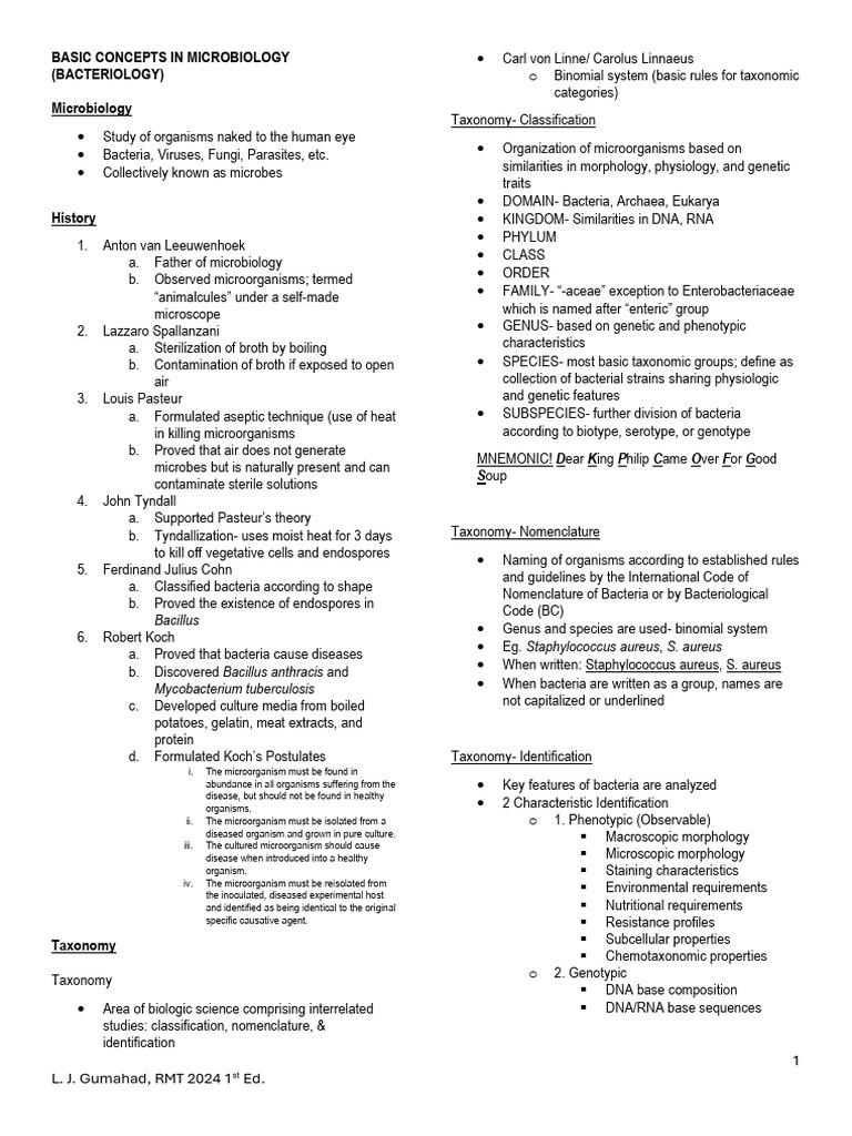 Basic Concept | PDF | Bacteria | Cell (Biology)