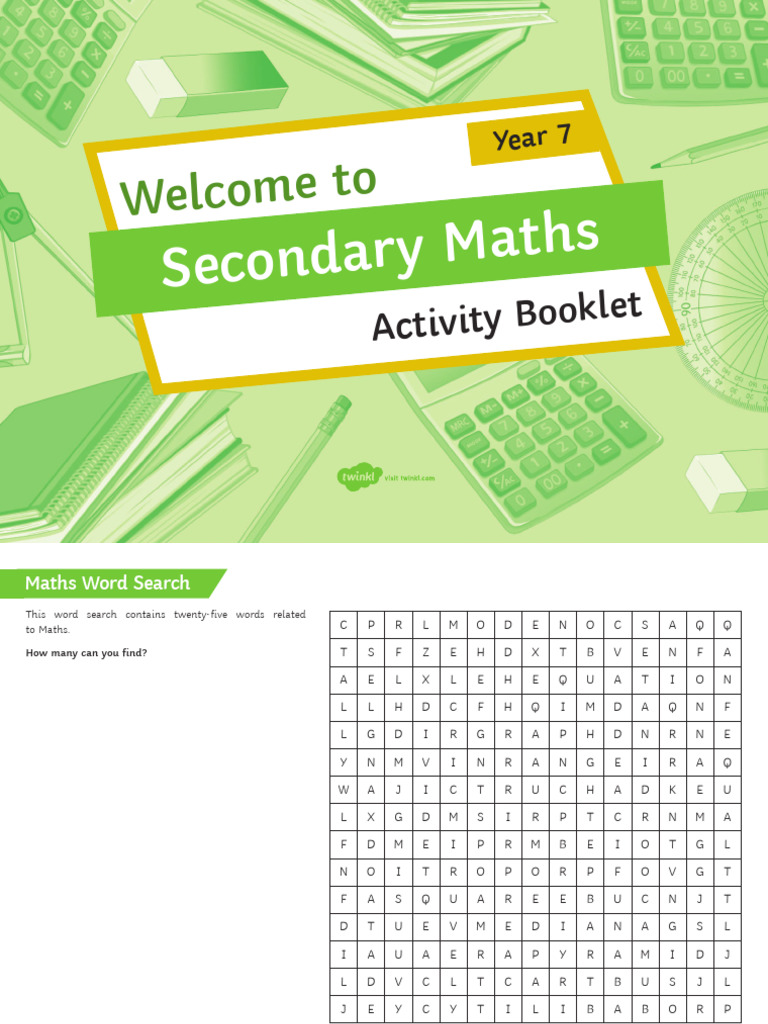 Secondary Maths Activity Booklet | Download Free PDF | Numbers ...