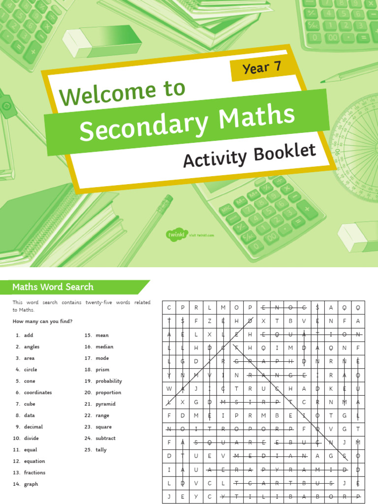 Secondary Maths Activity Booklet - Answers | Download Free PDF | Circle ...