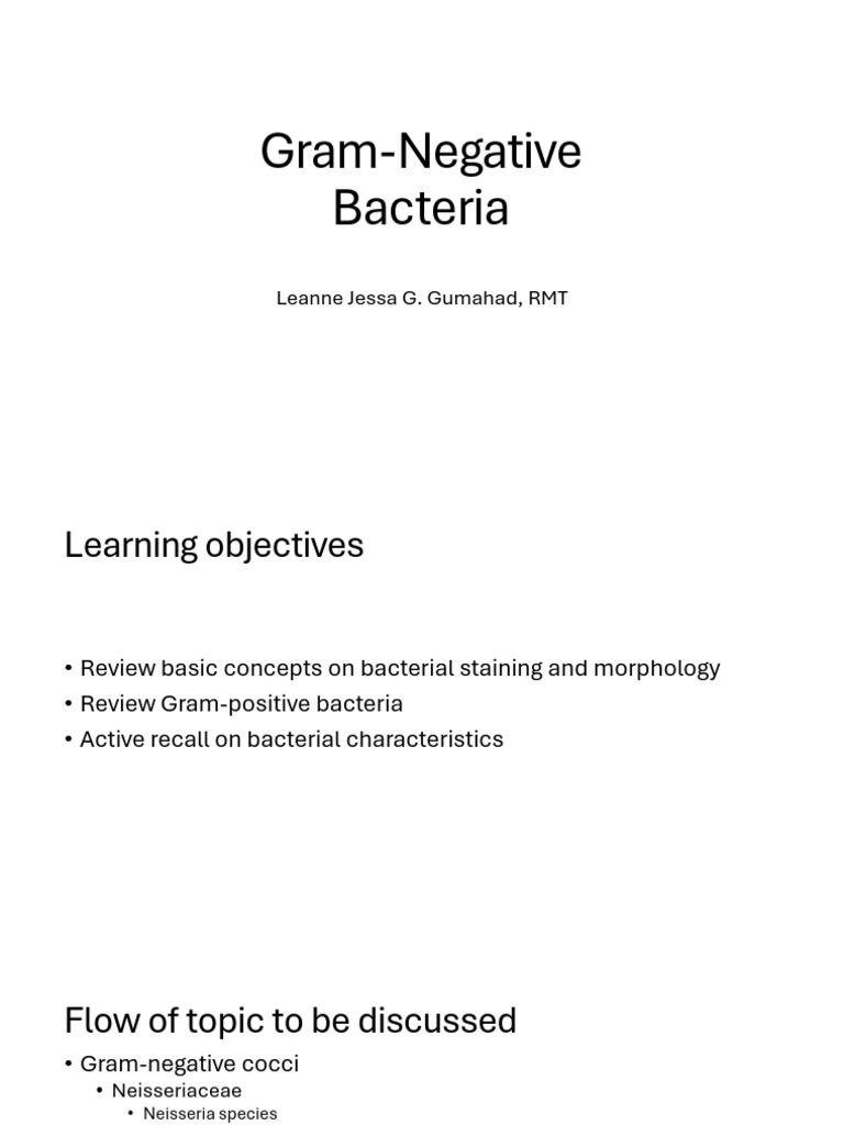 Gram Negative Bacteria | PDF | Biology | Immunology