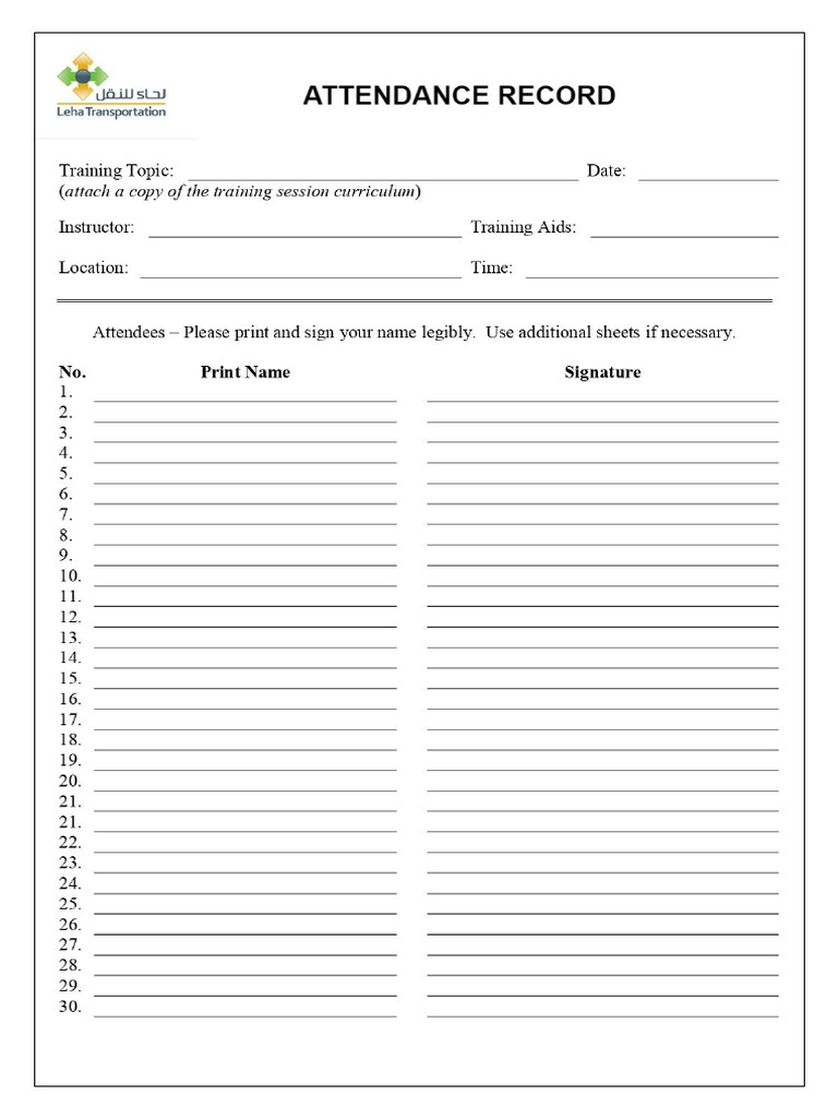 Attendance Record | PDF