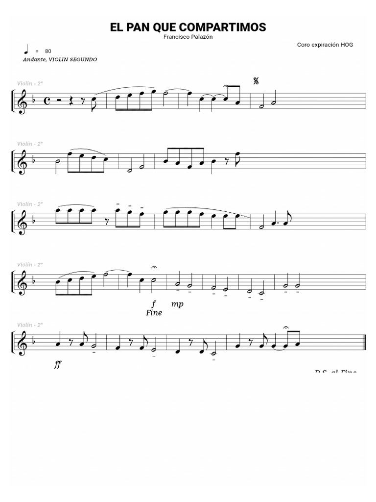 Pan Que Compartimos Violin 2 20230622 012055 | PDF