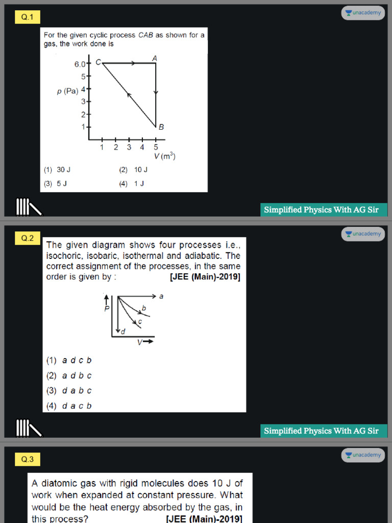 Thermo One Shot Questions | PDF