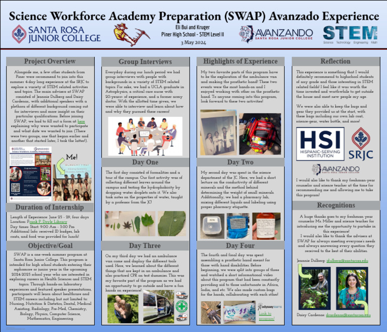 STEM Internship at Santa Rosa JC | PDF | Health Care