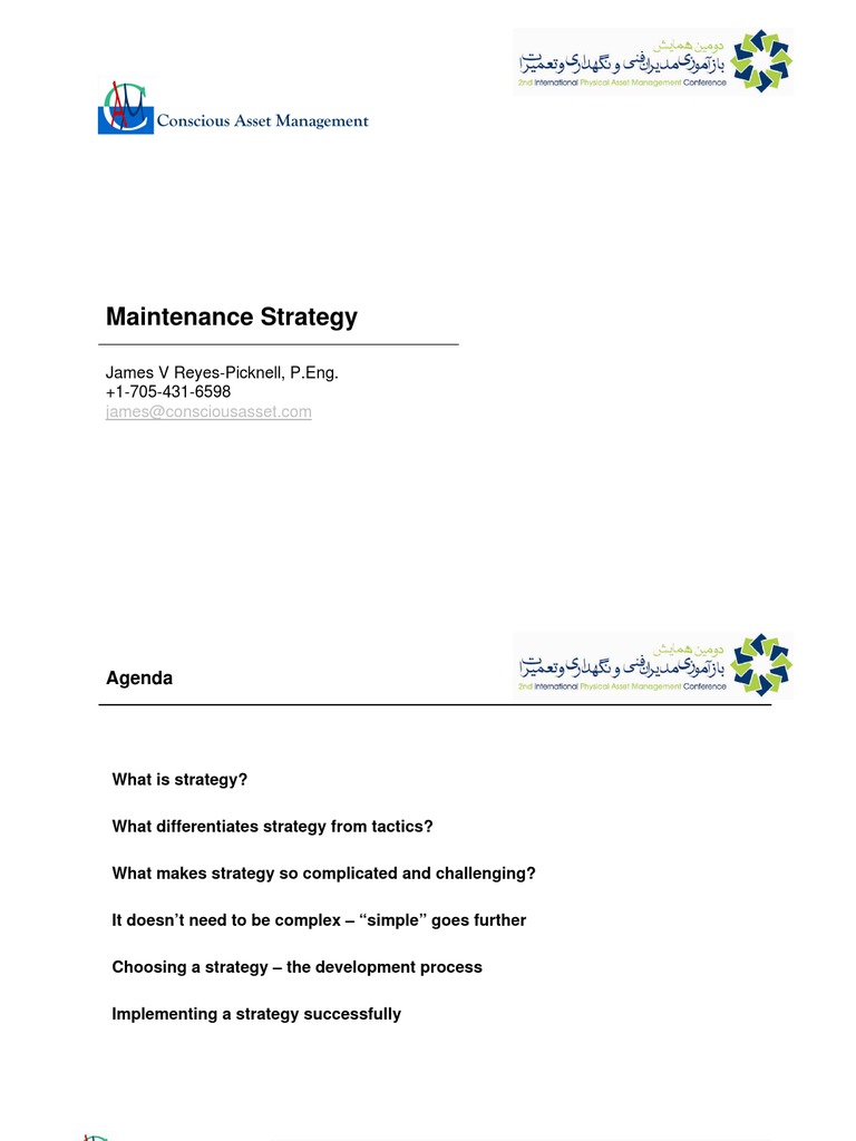 Maintenance Strategy | PDF | Strategic Management | Reliability Engineering