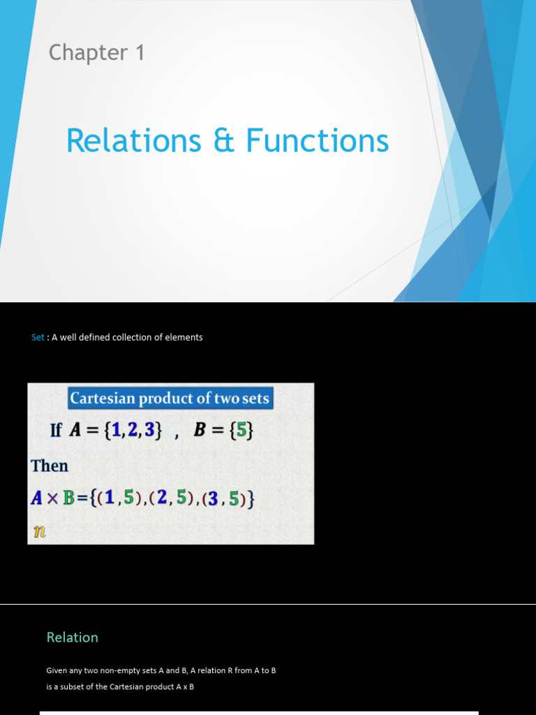 Chapter 1 - Relations & Functions | PDF | Teaching Methods & Materials