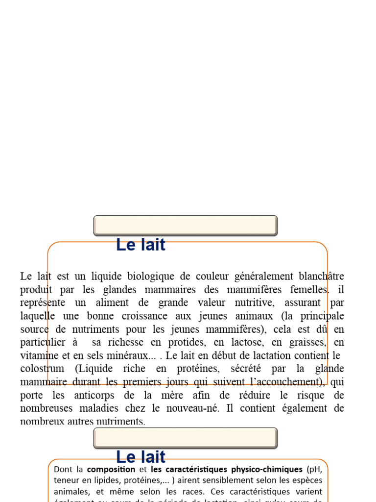 Composition Du Lait Et Lactoserum Et Mecanisme de Coagulation de Lait 2 ...