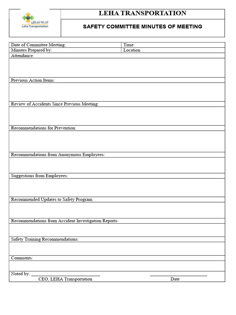 Safety Committee Meeting Summary | PDF