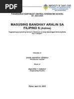 Detailed Lesson Plan in Filipino 6 (Sanhi at Bunga) | PDF