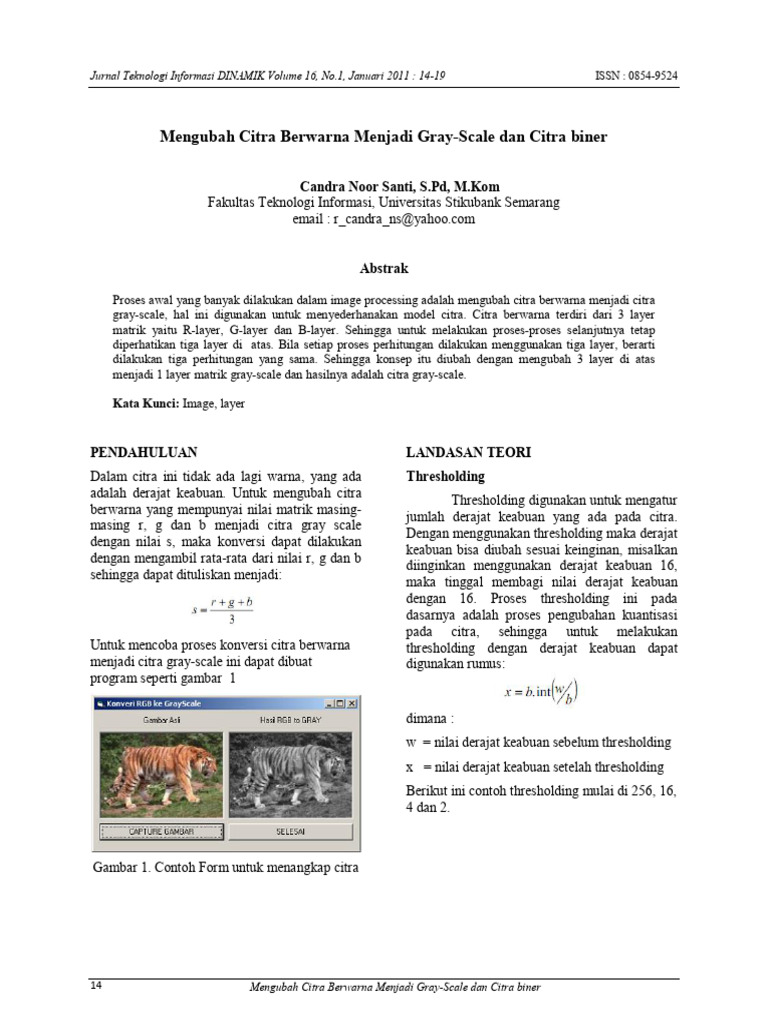 Konversi Citra Berwarna ke Gray-Scale | PDF