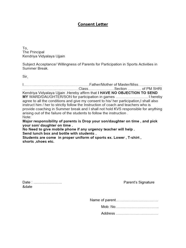 Consent Letter | PDF