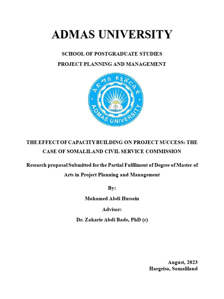 Capacity Building and Project Success in Somaliland | PDF | Capacity ...