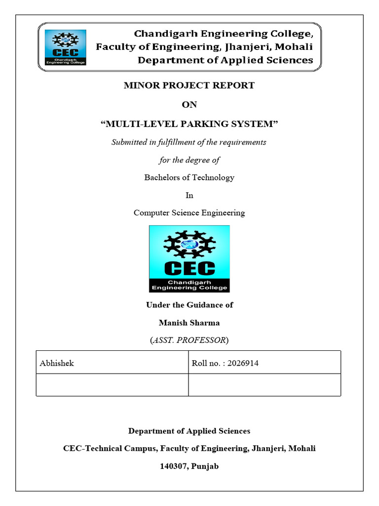 Minor Project Report | PDF | Switch | Machines
