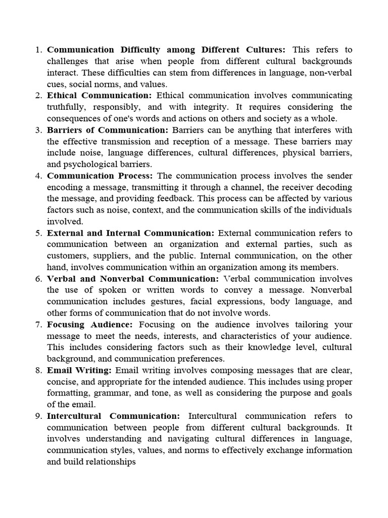 Communication Difficulty Among Different Cultures | PDF | Communication ...