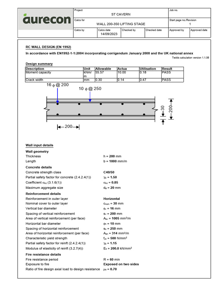 w200-350 LIFTING | PDF | Strength Of Materials | Building Engineering