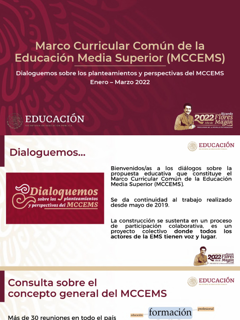 Presentación Del MCCEMS | PDF | Plan de estudios | Aprendizaje