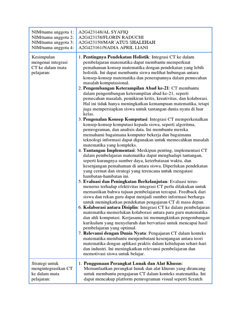 SEL.09.2-T5-7. Koneksi Antar Materi CT | PDF | Komputer