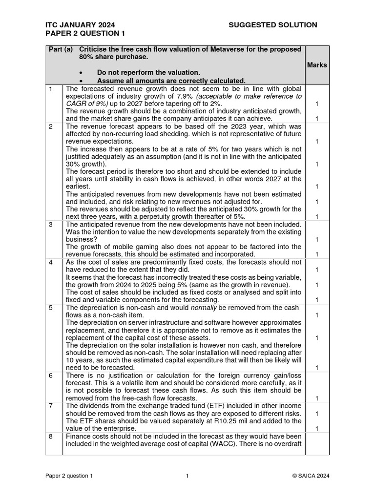 Critique of Metaverse Cash Flow Valuation | PDF | Valuation (Finance ...