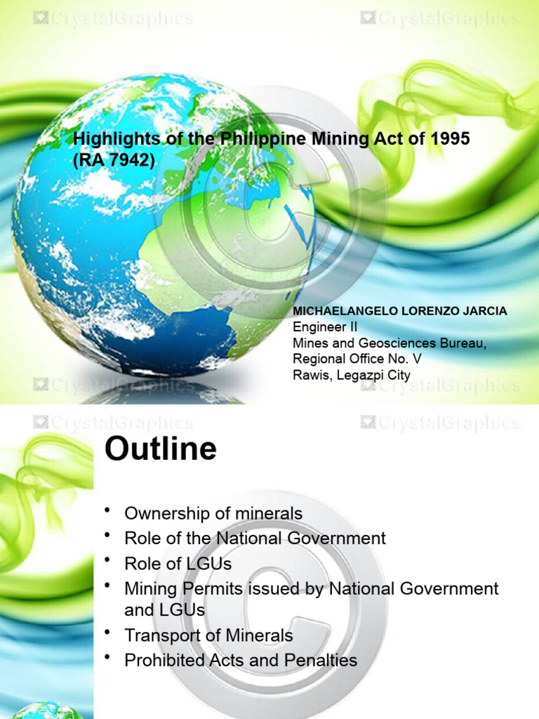 Mining Act Highlight Presentation PNP | PDF | Mining | Arson