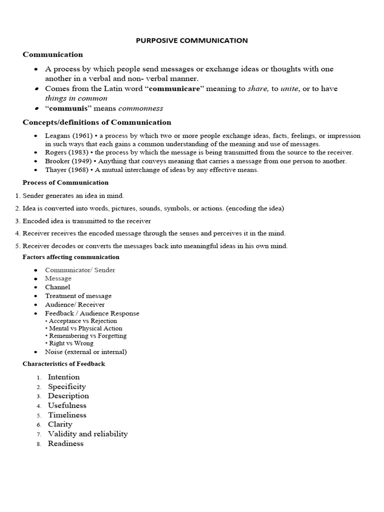 Purposive Communication | Download Free PDF | Communication | Nonverbal Communication