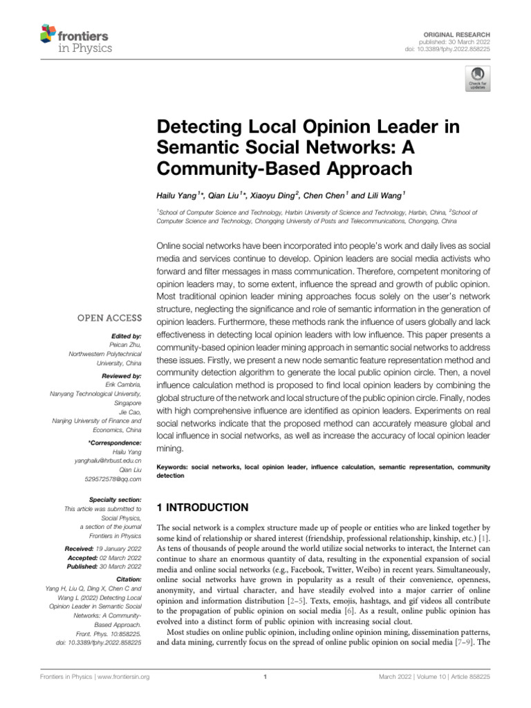 Detecting Local Opinion Leader in Semantic Social Networks: A Community ...