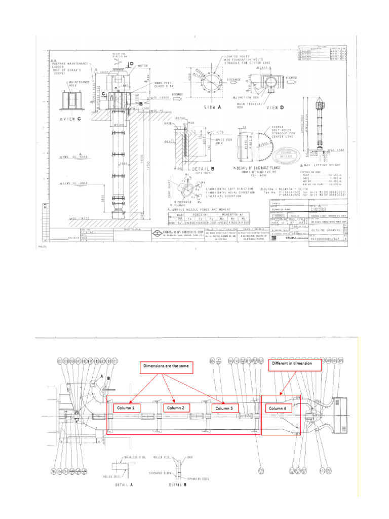 Seawater Pump Drawing | PDF
