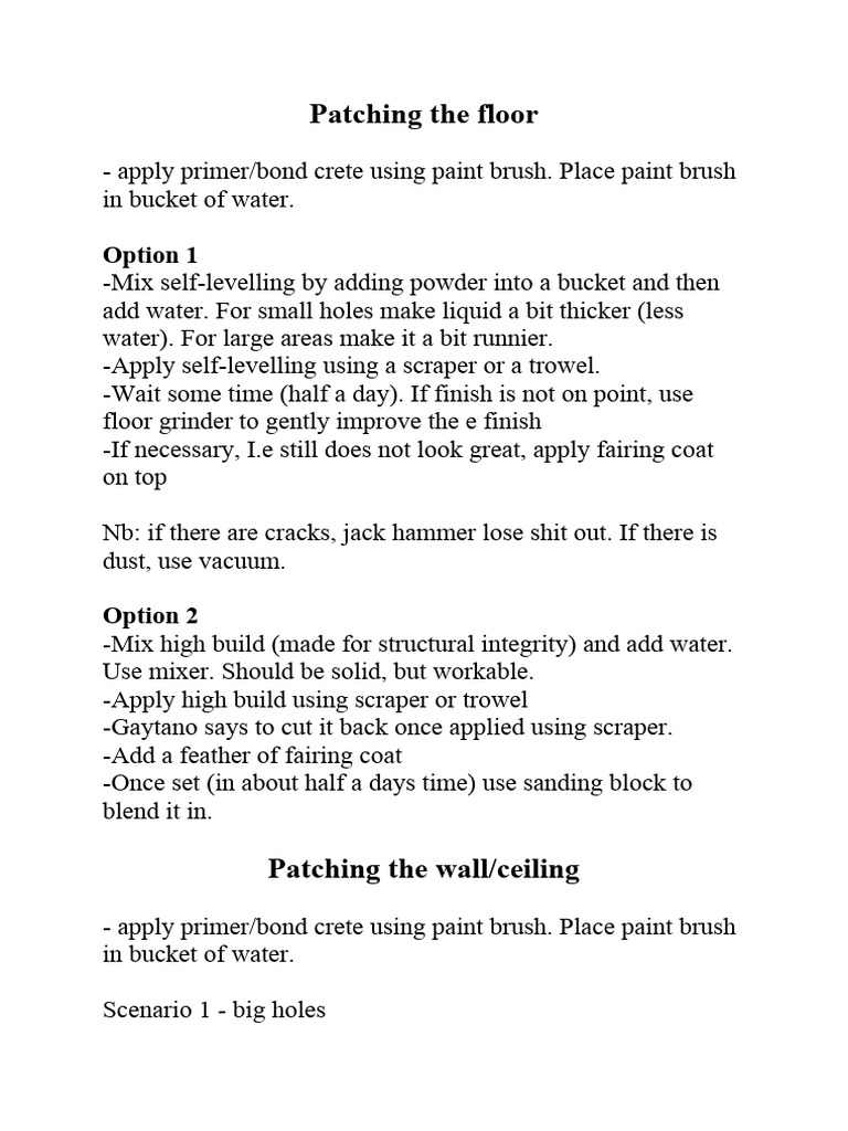 Concrete Patching Learner Workbook | PDF