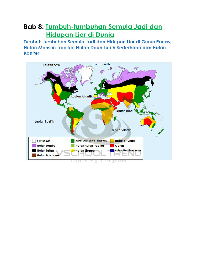 2024 F3 B8 Nota Tumbuh-Tumbuhan Semula Jadi Dan Hidupan Liar Di Dunia | PDF | Griya & Taman