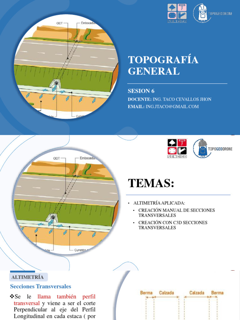 Altimetría y Secciones Transversales | PDF