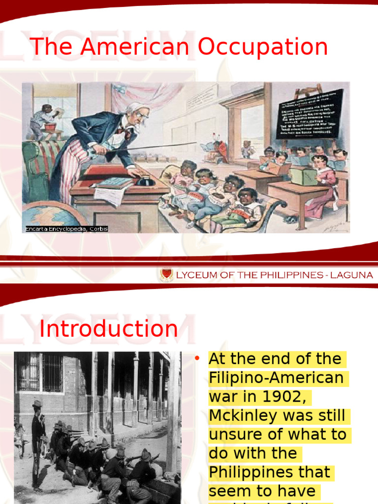 MIDTERM LESSON 2a American Occupation | PDF | Government | Philippines