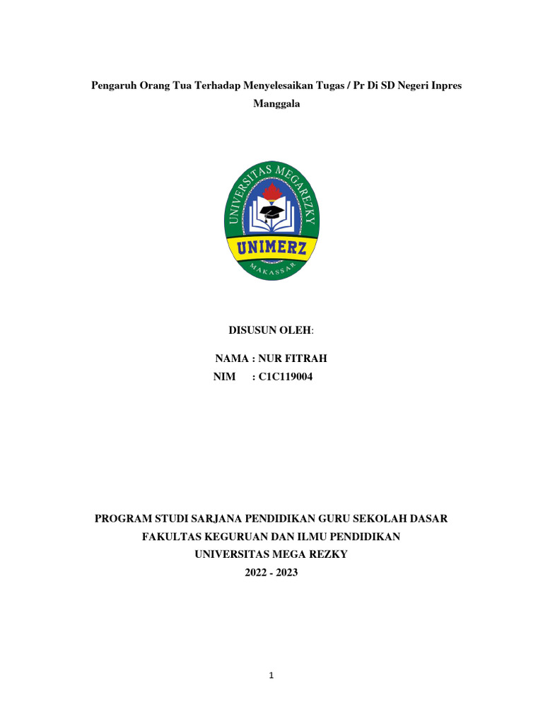 Tugas 2 Nur Fitrah c1c119004 | PDF