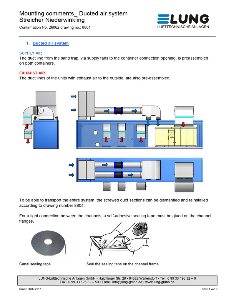 Mounting Comments - Ducted System | PDF | Duct (Flow) | Mechanical Engineering