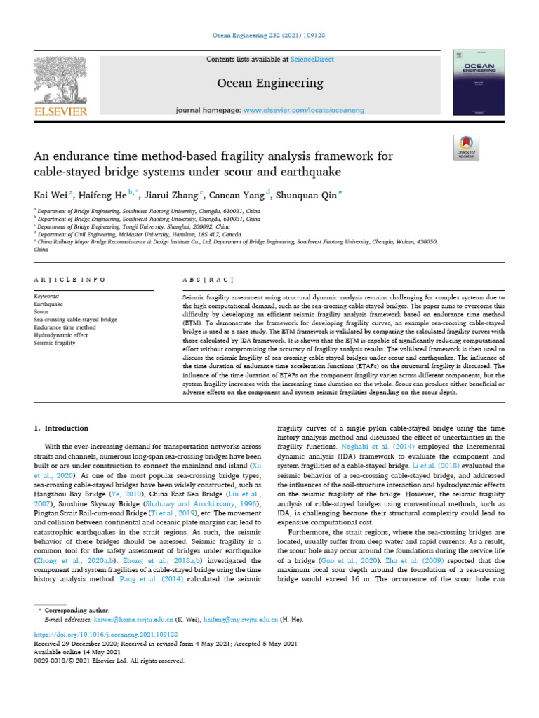 Endurance Time Analysis Method For Bridge | PDF | Deep Foundation | Bridge