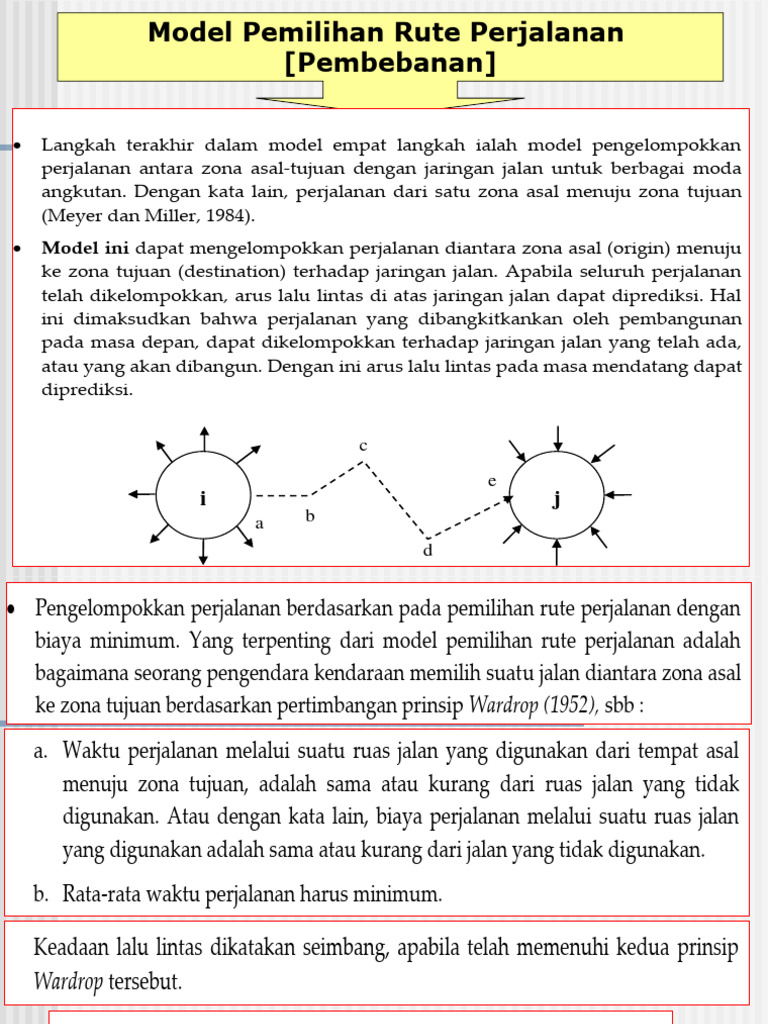 Pertemuan 12 - Model Pemilihan Rute | PDF