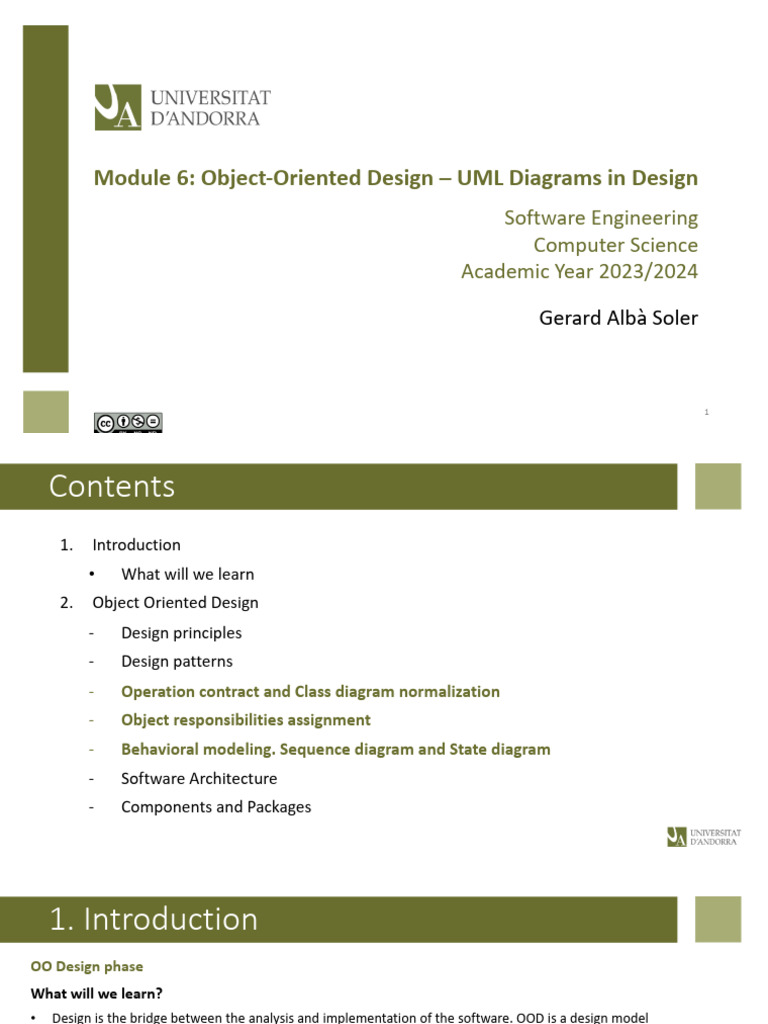 Module6 - Object Oriented Design - UML Diagrams in Design | PDF | Use Case | Class (Computer ...