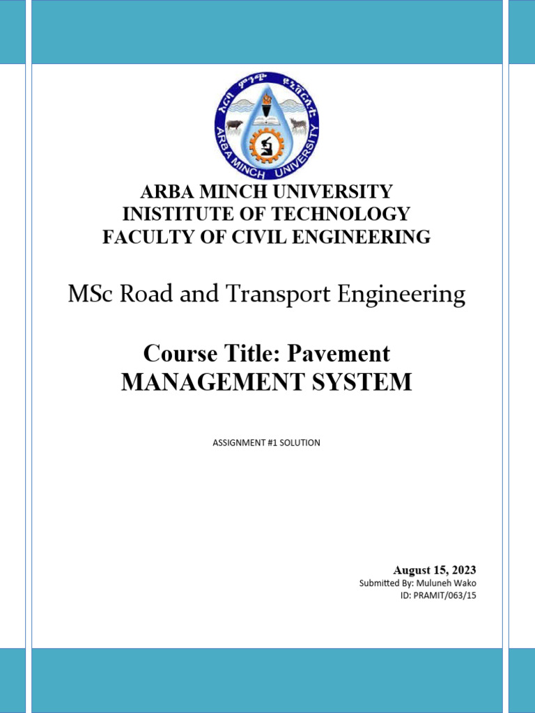 PMS Assignment #1 Solution (MULUNEH WAKO-PRAMIT-063-15) .. | Download Free PDF | Deformation ...