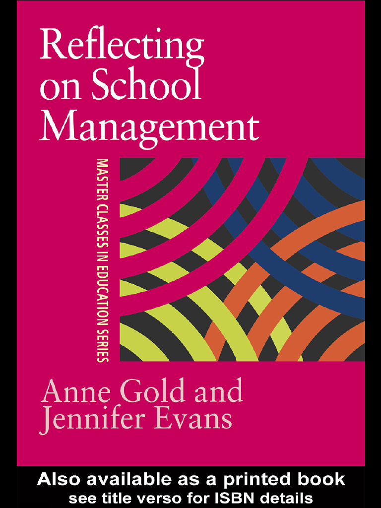 Jennifer Evans - Reflecting On School Management (Master Classes in ...