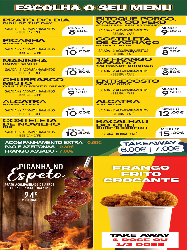 Menu Take Way | PDF