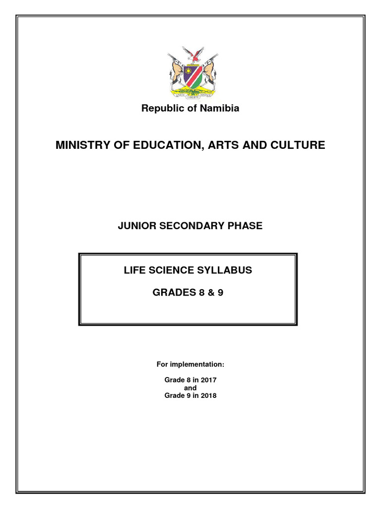 JSC Syllabuses Life-Sci Sep2016 | PDF | Sexually Transmitted Infection ...