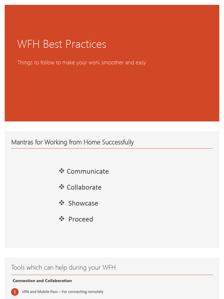 WFH Best Practices | PDF | Software | Computing