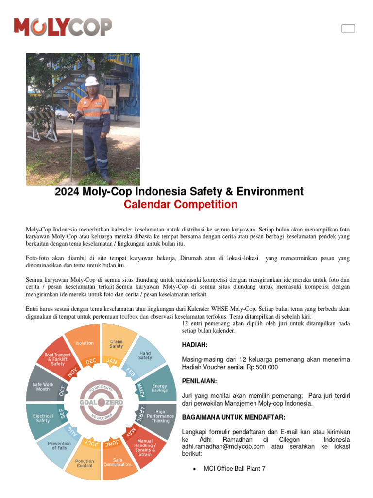2024 MCI Safety Calendar Entry Letter Form Ind | PDF