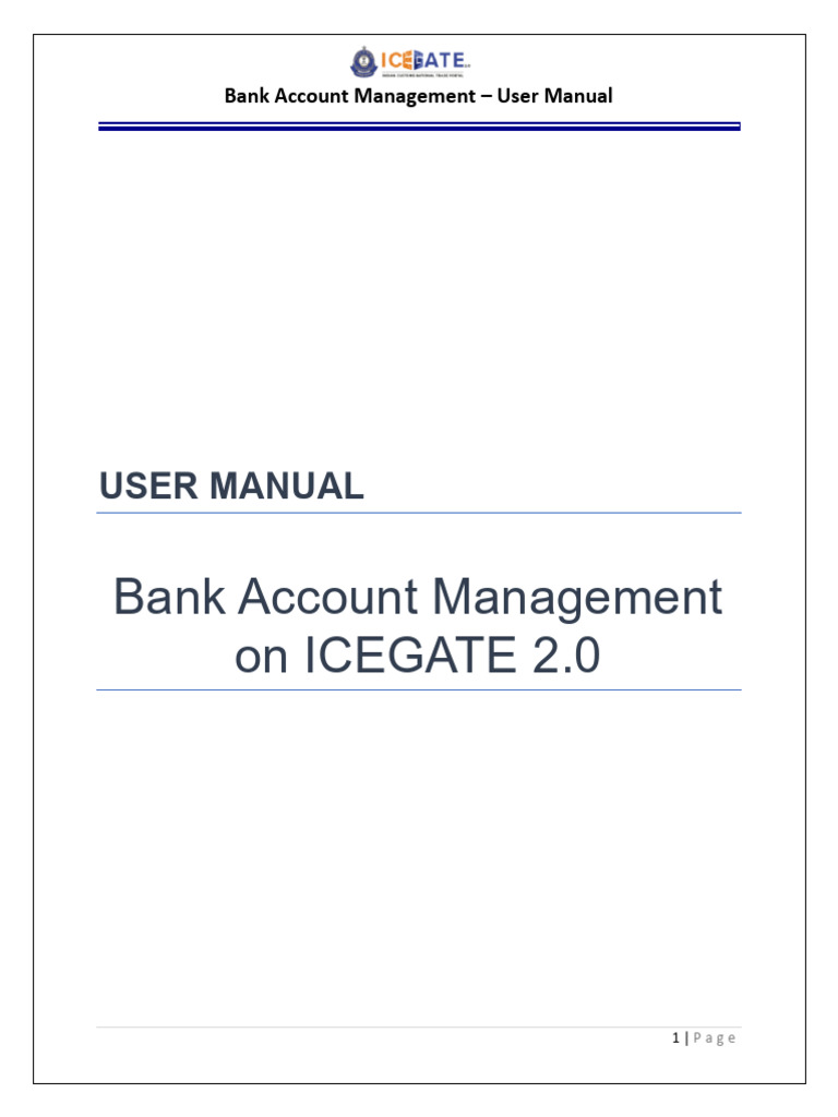 User Manual-Bank Account Management v1.0 | PDF | Banks | Computing