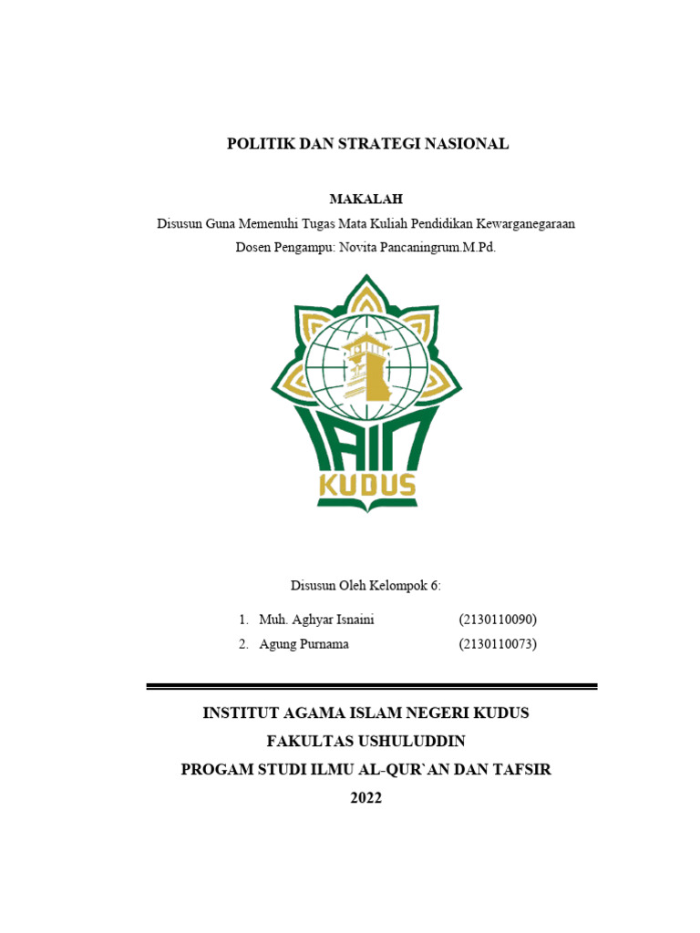 Buku Politik dan Strategi Nasional Indonesia | PDF